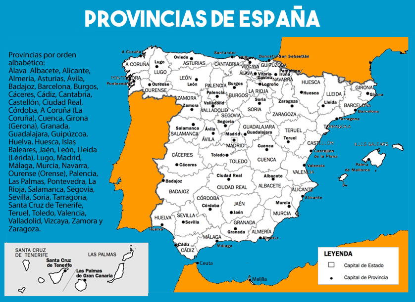 Provincias de España: cuantas y cuales son Provincias de España: cuantas y cuales son